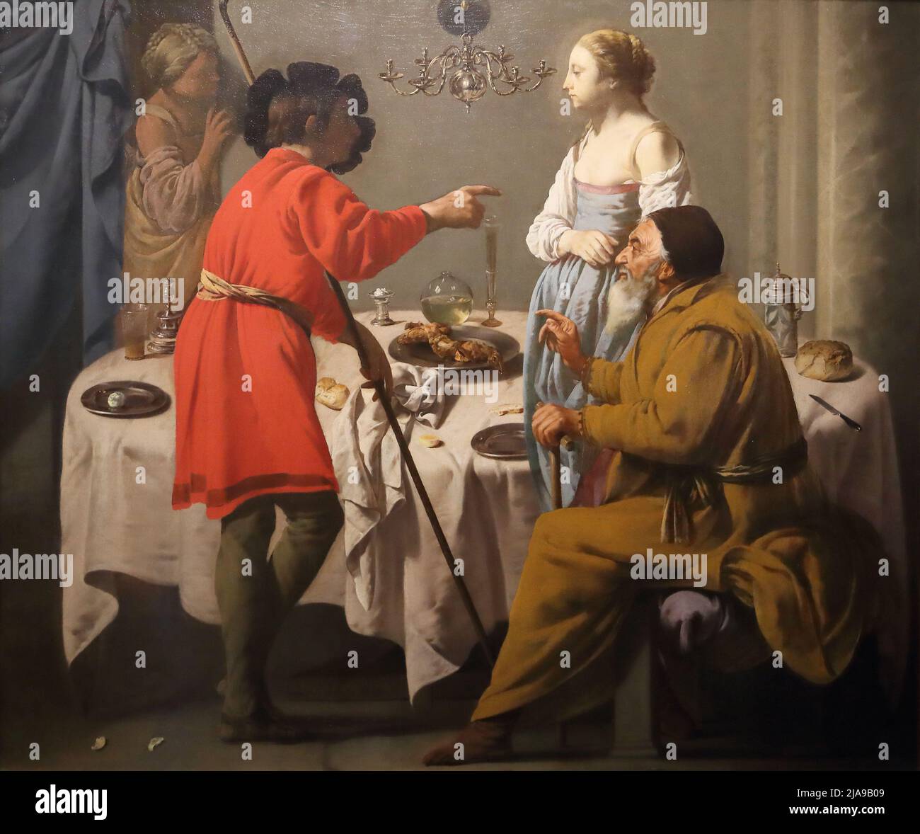 Jacob reproaching Laban for giving him Leah in place of Rachel by Dutch ...