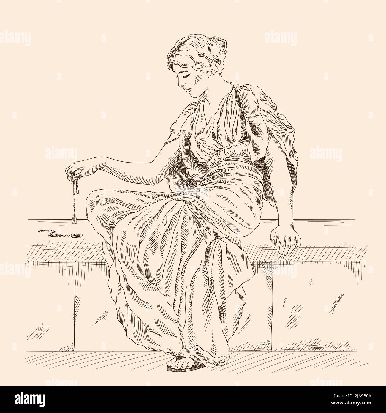 Antique jewelry in ancient Stock Vector Images - Alamy