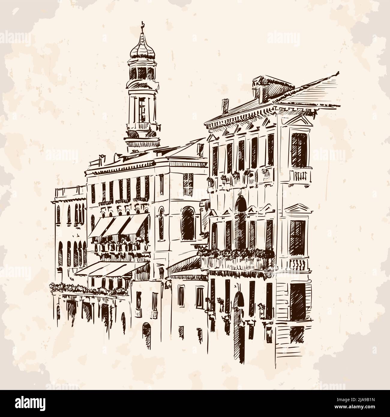 Drawing high rise buildings hi-res stock photography and images - Alamy