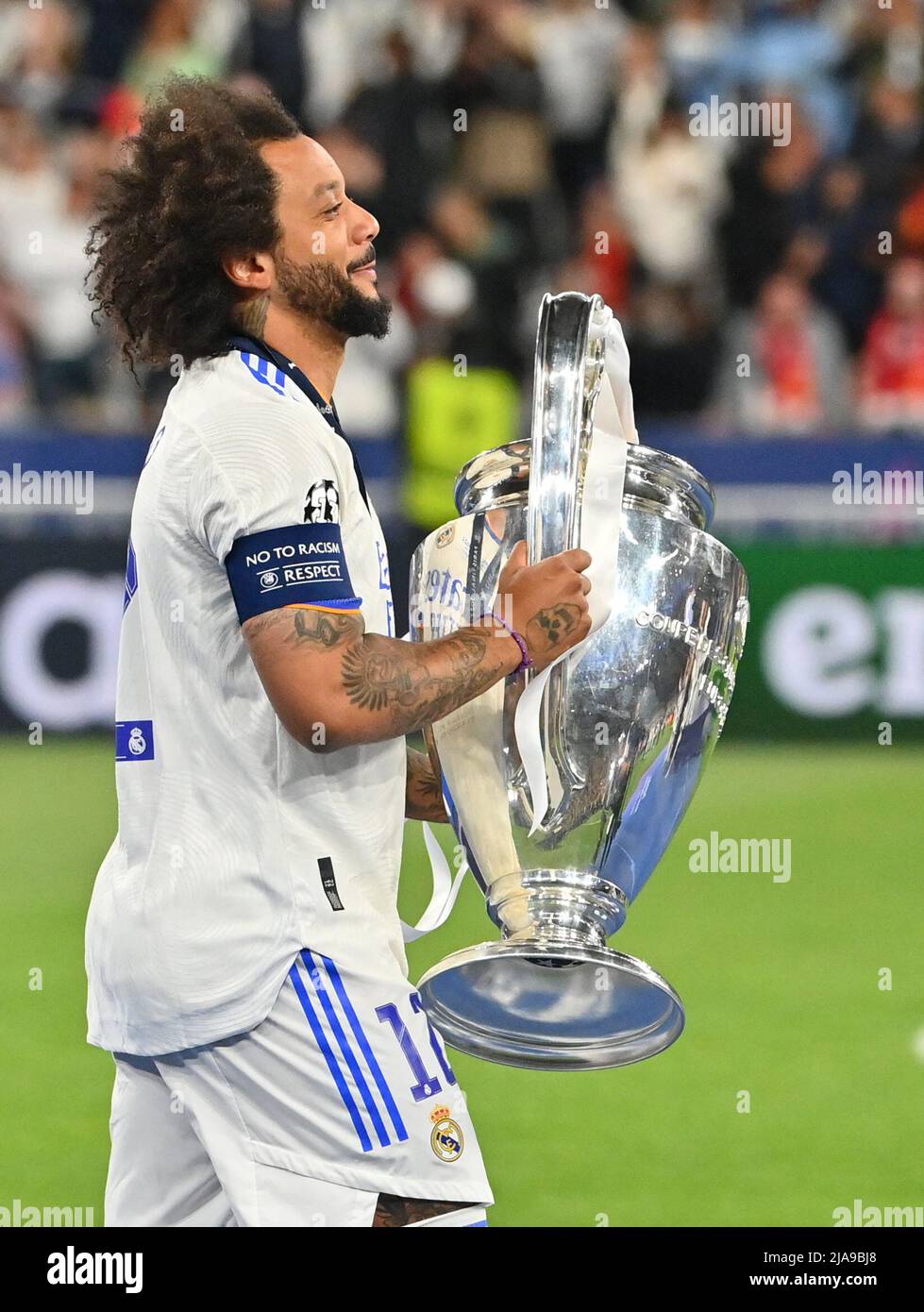 Real Madrid's Marcelo celebrating with trophy after UEFA Champions ...