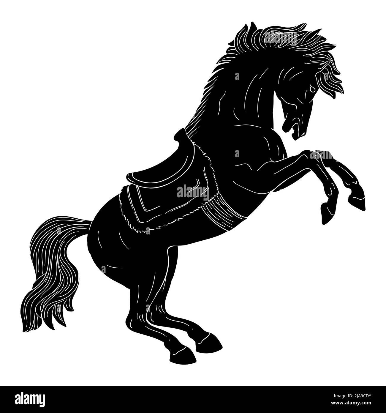 Wild horse running in Cut Out Stock Images & Pictures - Alamy