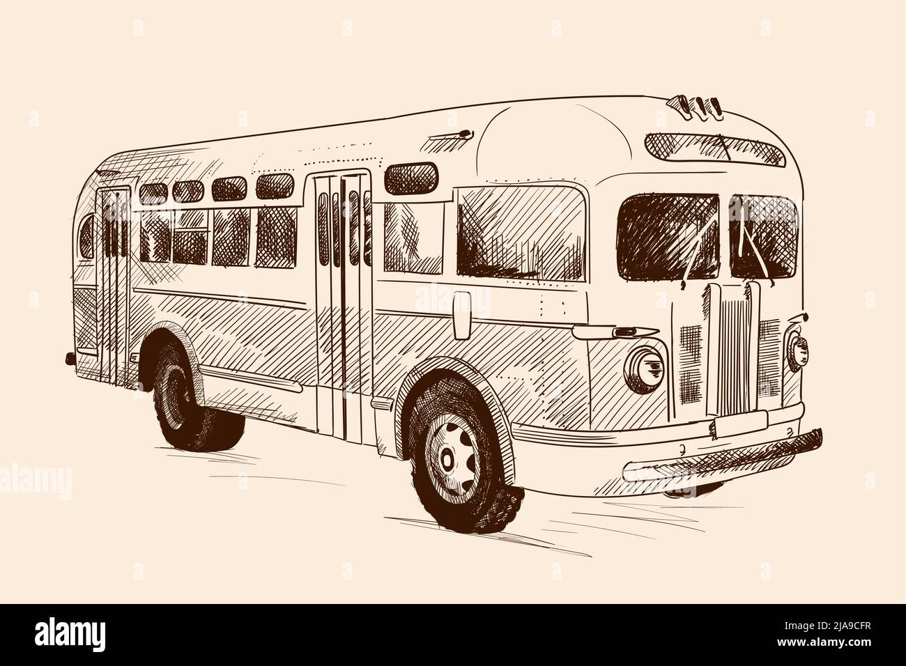 Pencil sketch of old car hi-res stock photography and images - Alamy