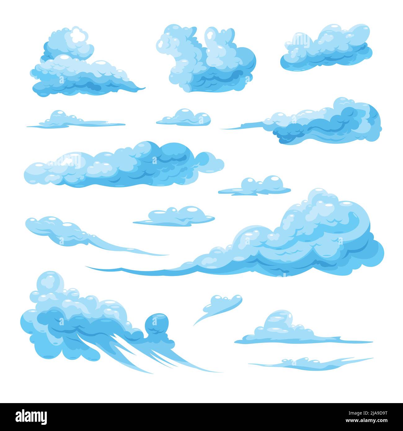 White puffy clouds shapes Cut Out Stock Images & Pictures - Alamy