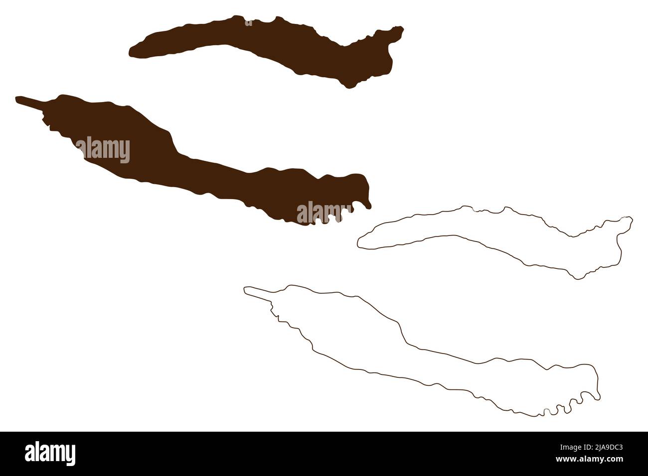 South Plaza and North island (Republic of Ecuador, Pacific Ocean, Latin ...