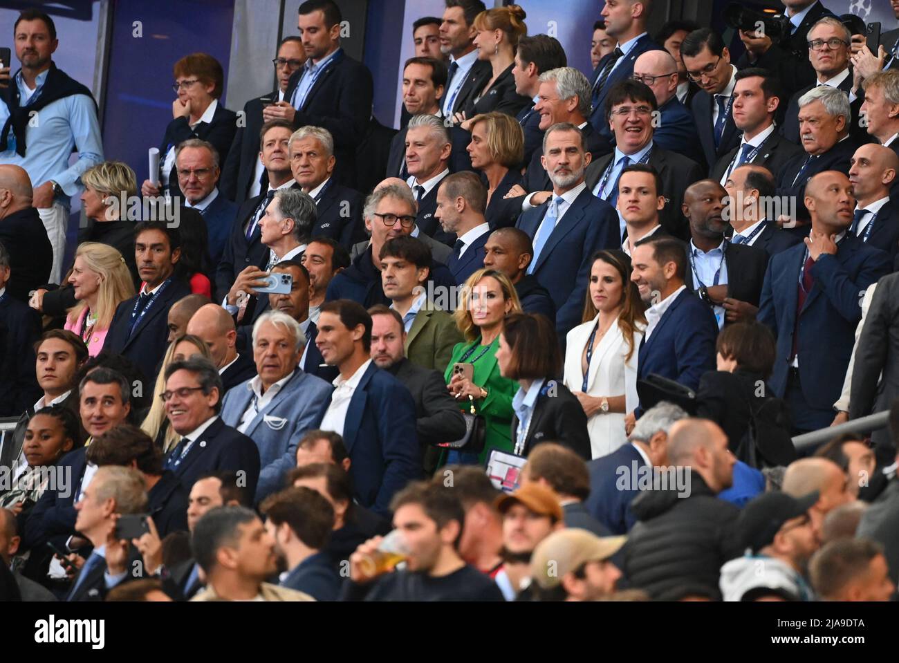 Laurent Blanc, Rafael Nadal, King Felipe VI of Spain among Vips during ...