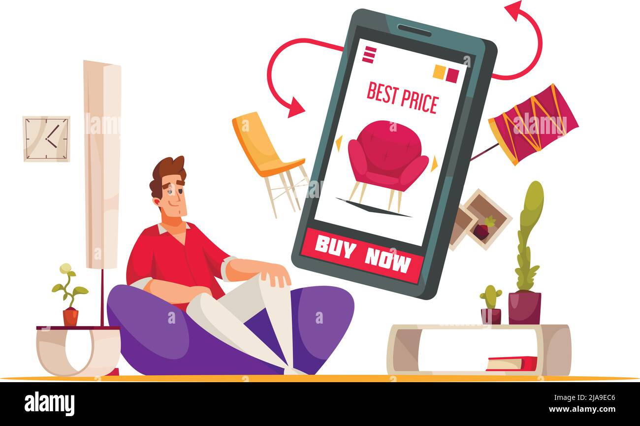 Furniture store online best price offer big floating smartphone screen ...