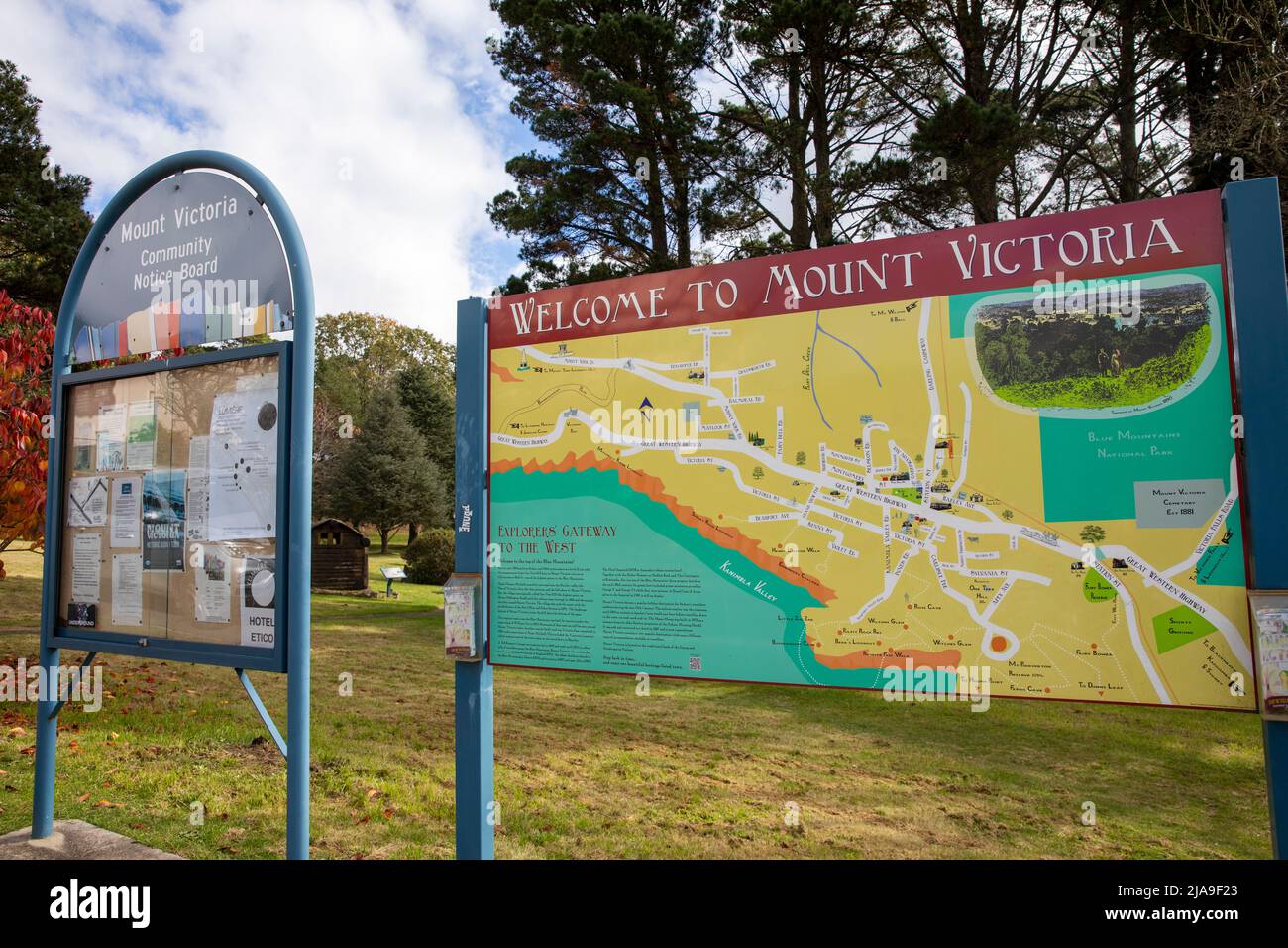 Mount Victoria village in the Blue Mountains NSW, with community ...
