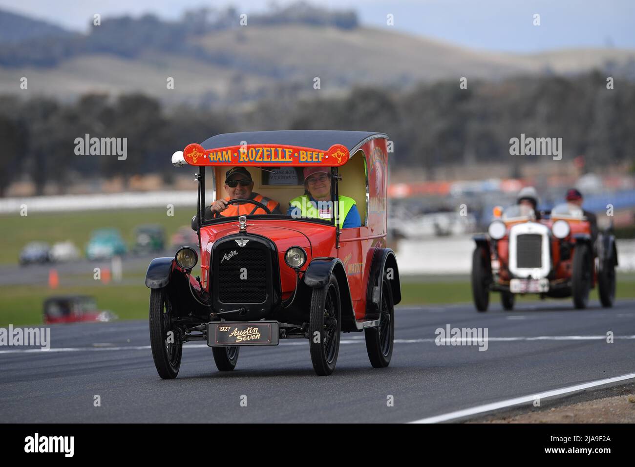 Winton, Australia. 29 May, 2022. A 1927 Austin Seven tours the Winton ...