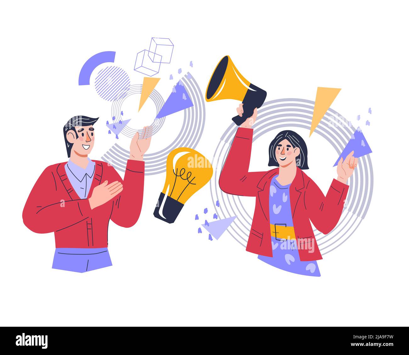 Confident business team and company promotion concept with business ...