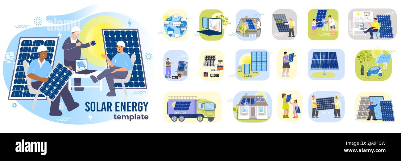 Set of isolated solar energy flat compositions with characters of ...