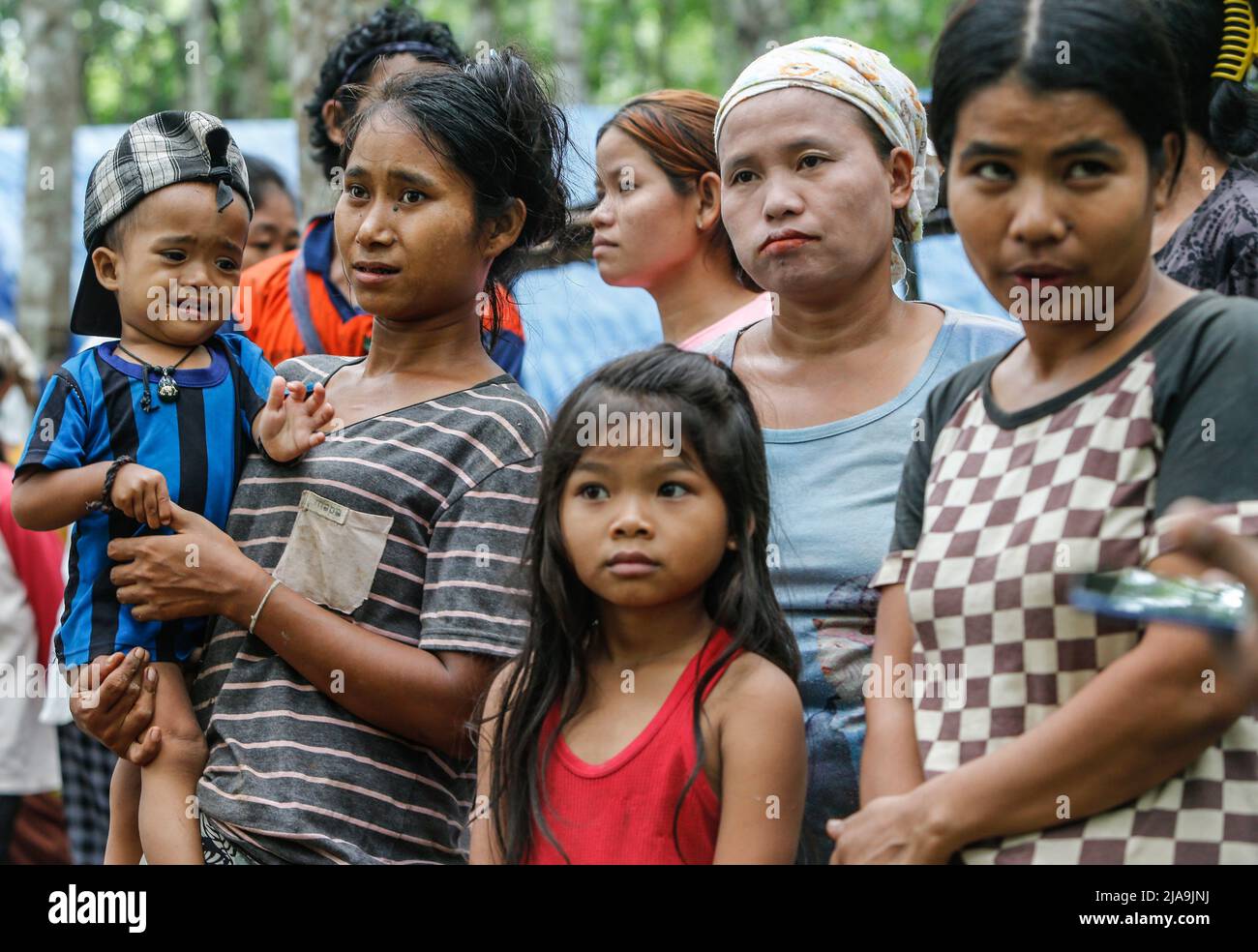 Thailand. 27th May, 2022. Karen refugees children stand in a refugee ...