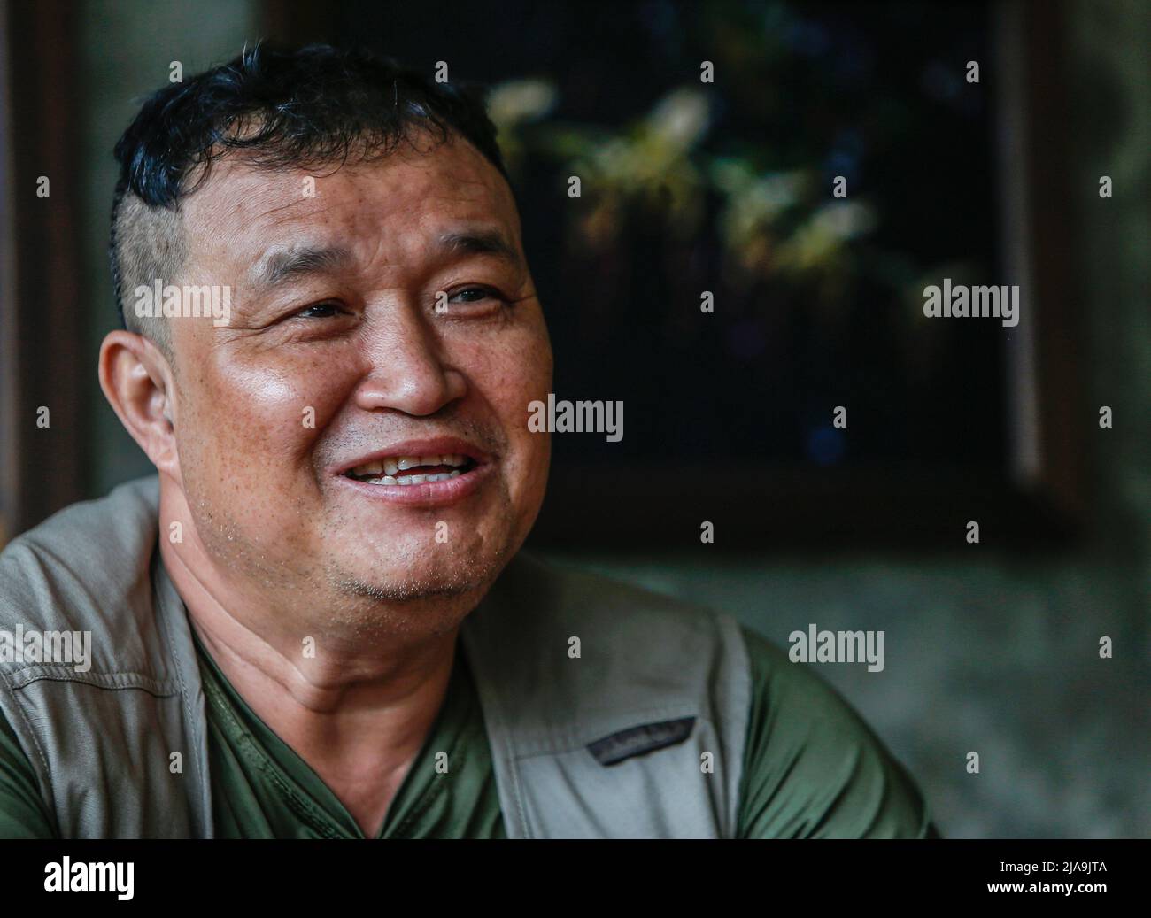 Thailand. 27th May, 2022. KNU (Karen National Union) Leader and General Nadra Bomya seen at the ...