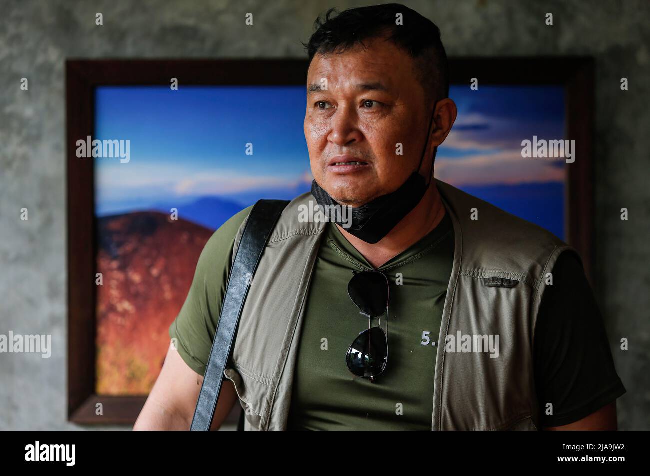 KNU (Karen National Union) Leader and General Nadra Bomya seen at the ...