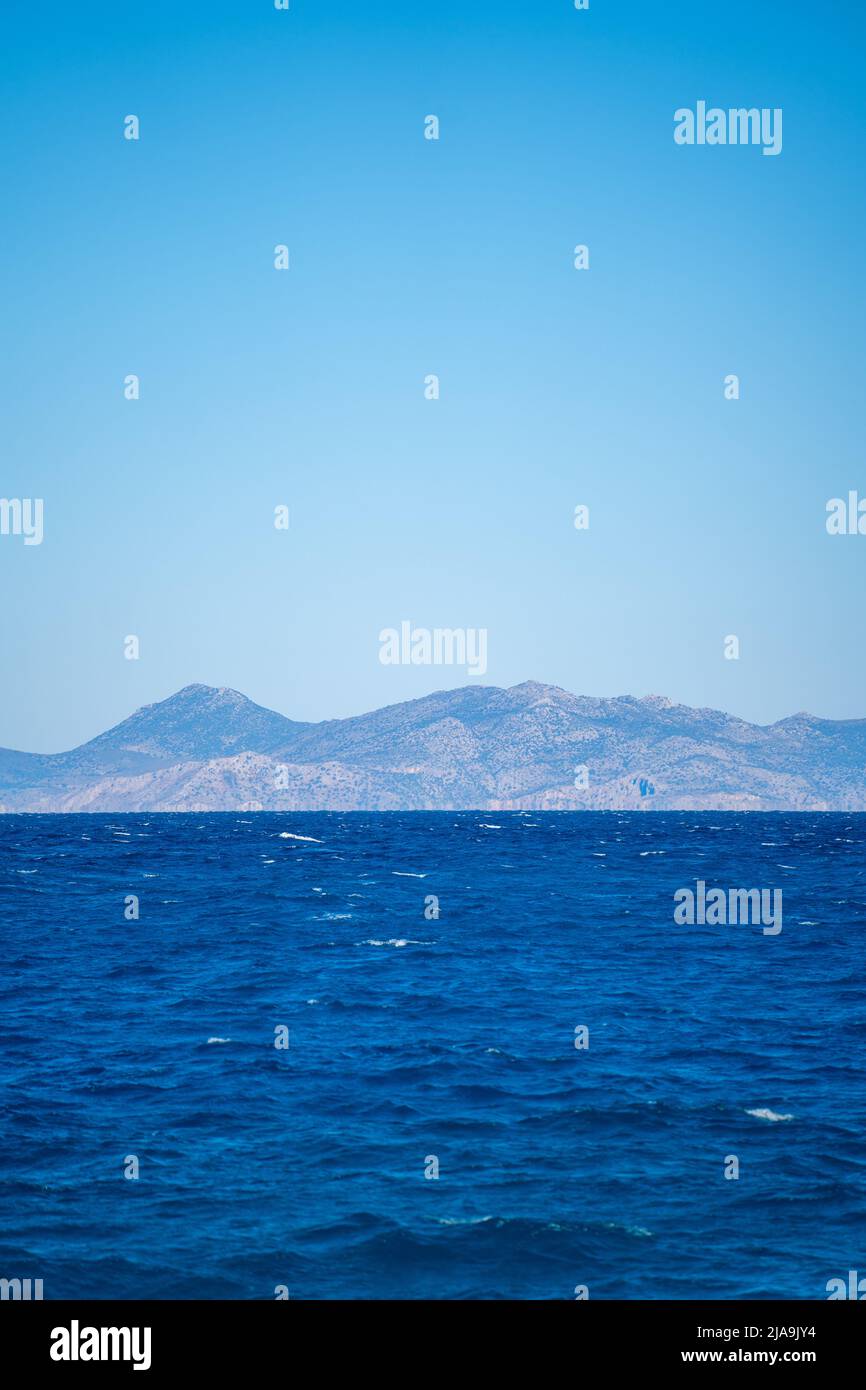 Mountains and ocean view of the Turkey border Stock Photo - Alamy