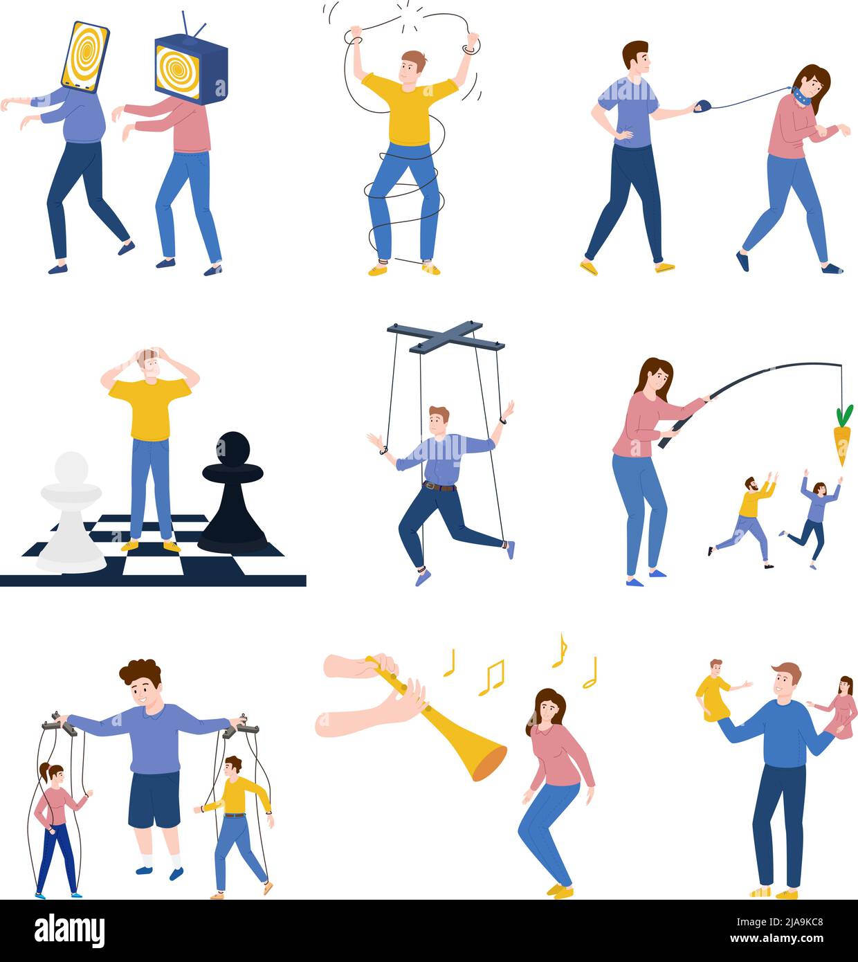Collection of marionettes Stock Vector Images - Alamy