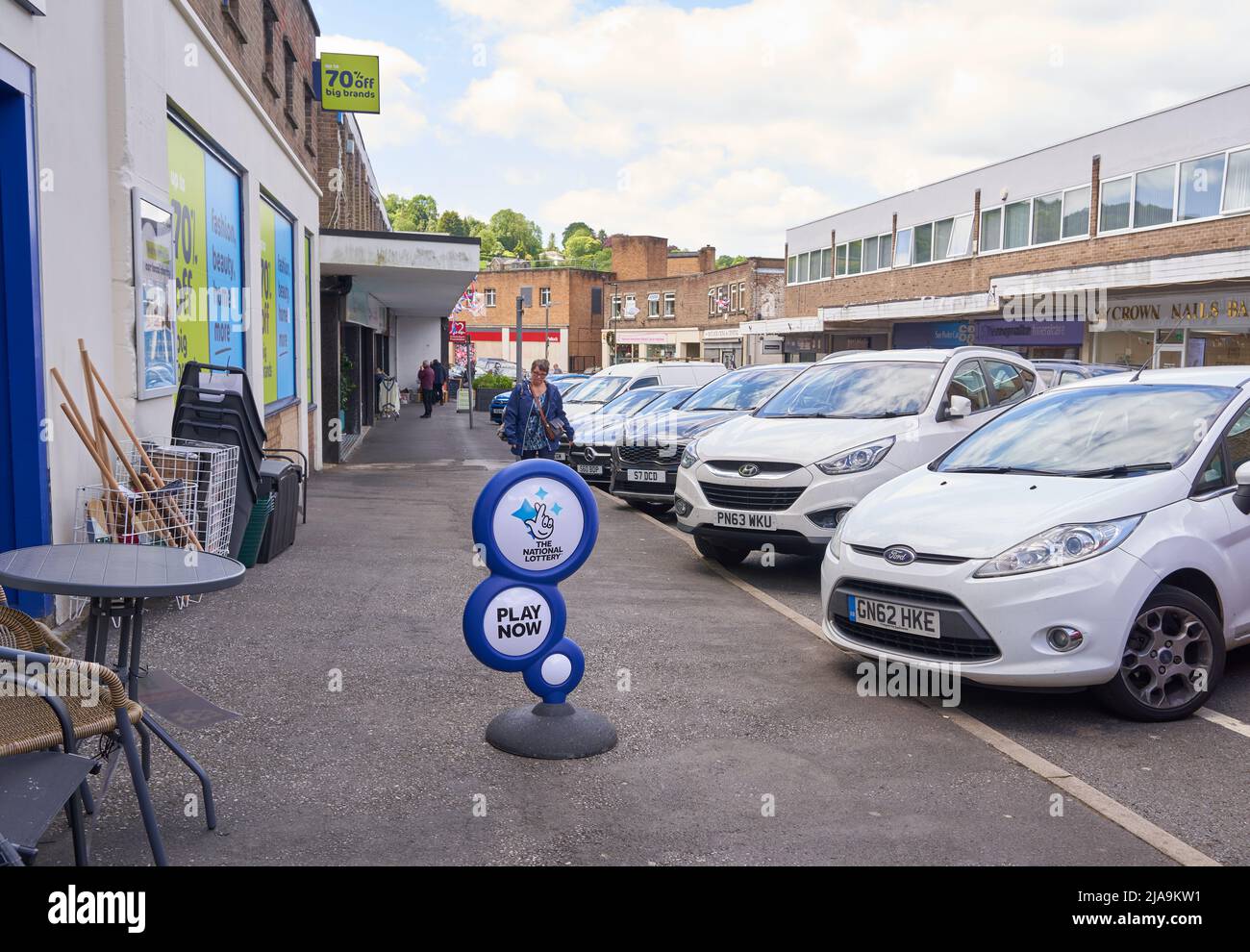 High street pavement in Matlock Town, Derbyshire, UK Stock Photo - Alamy