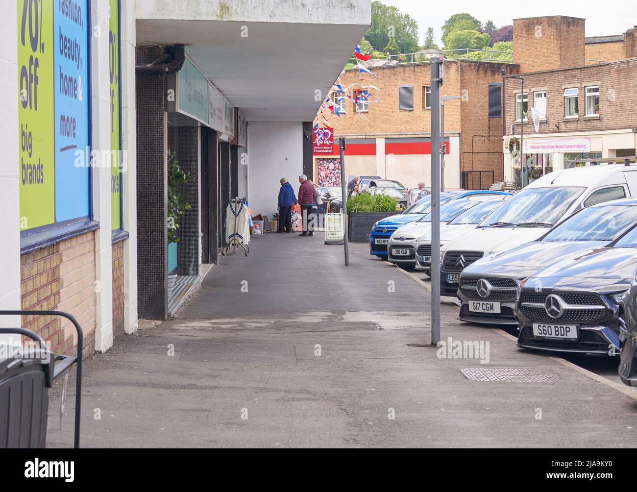 High street pavement in Matlock Town, Derbyshire, UK Stock Photo - Alamy