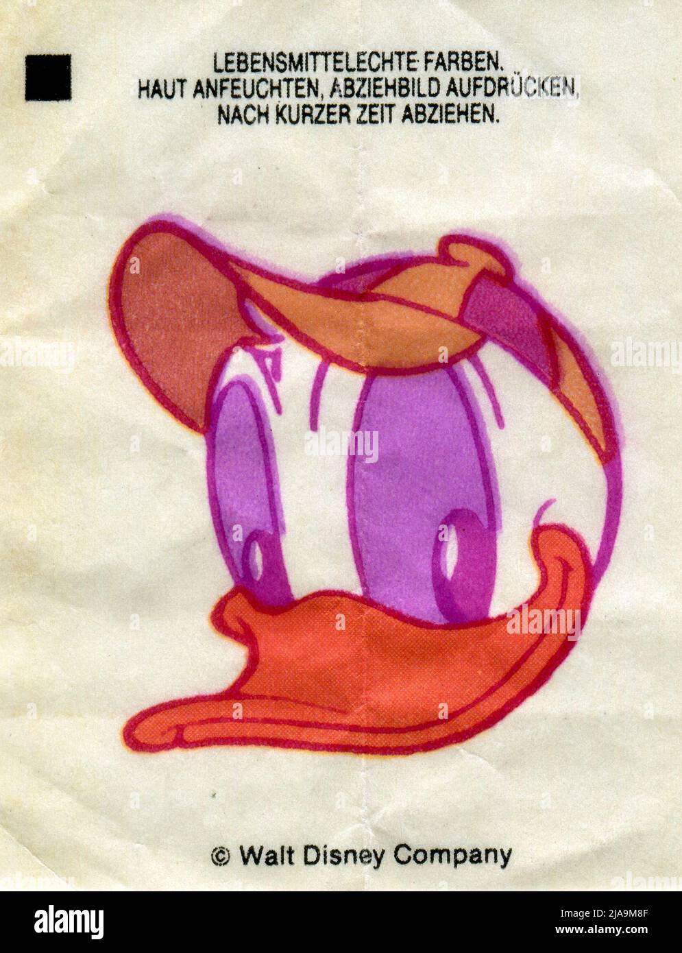 Germany chewing gum insert. Donald Duck. 1980s Stock Photo - Alamy