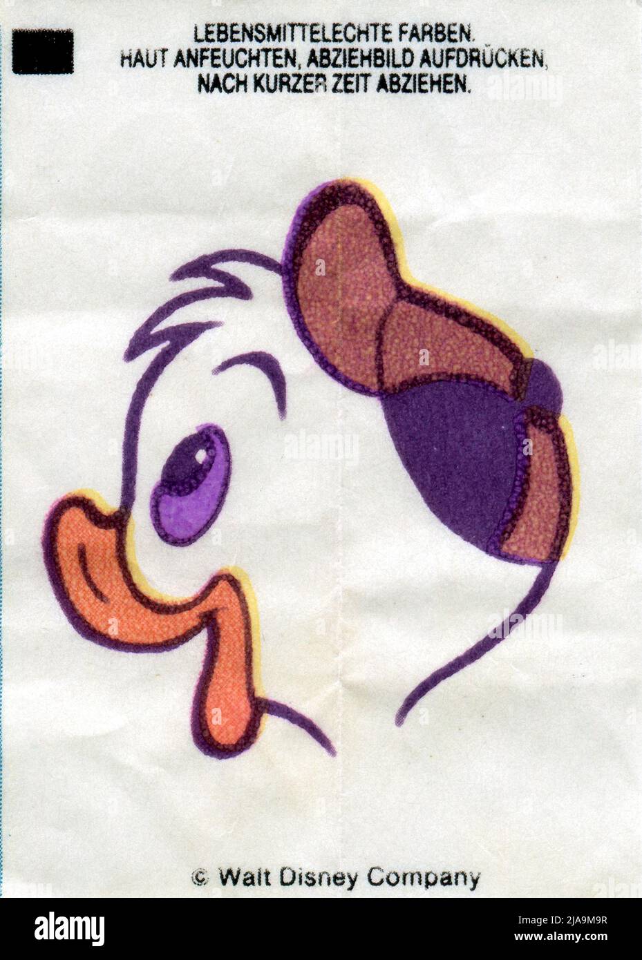 Germany chewing gum insert. Donald Duck. 1980s Stock Photo - Alamy