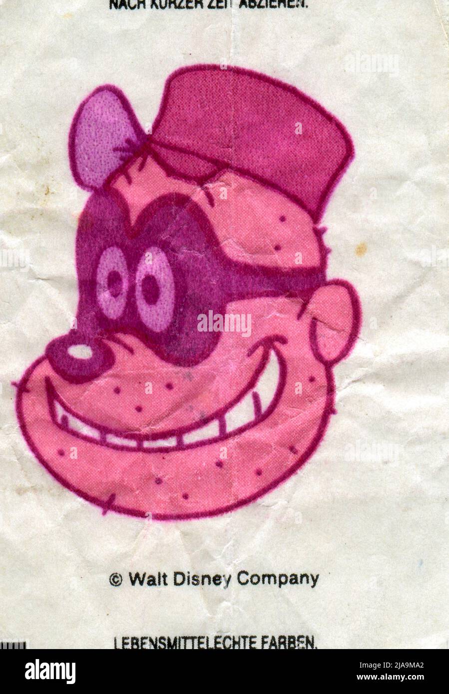Germany chewing gum insert. Donald Duck. 1980s Stock Photo - Alamy
