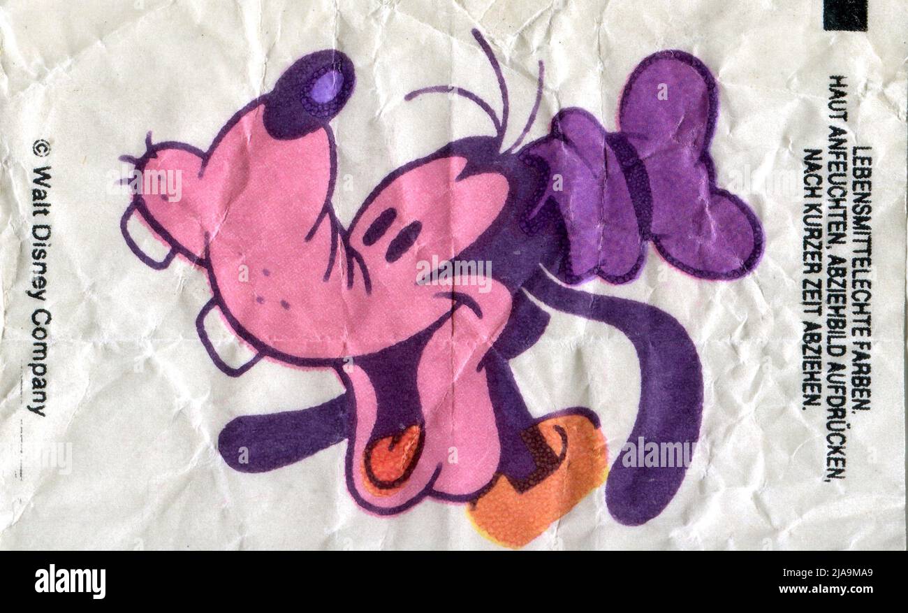 Germany chewing gum insert. Donald Duck. 1980s Stock Photo - Alamy