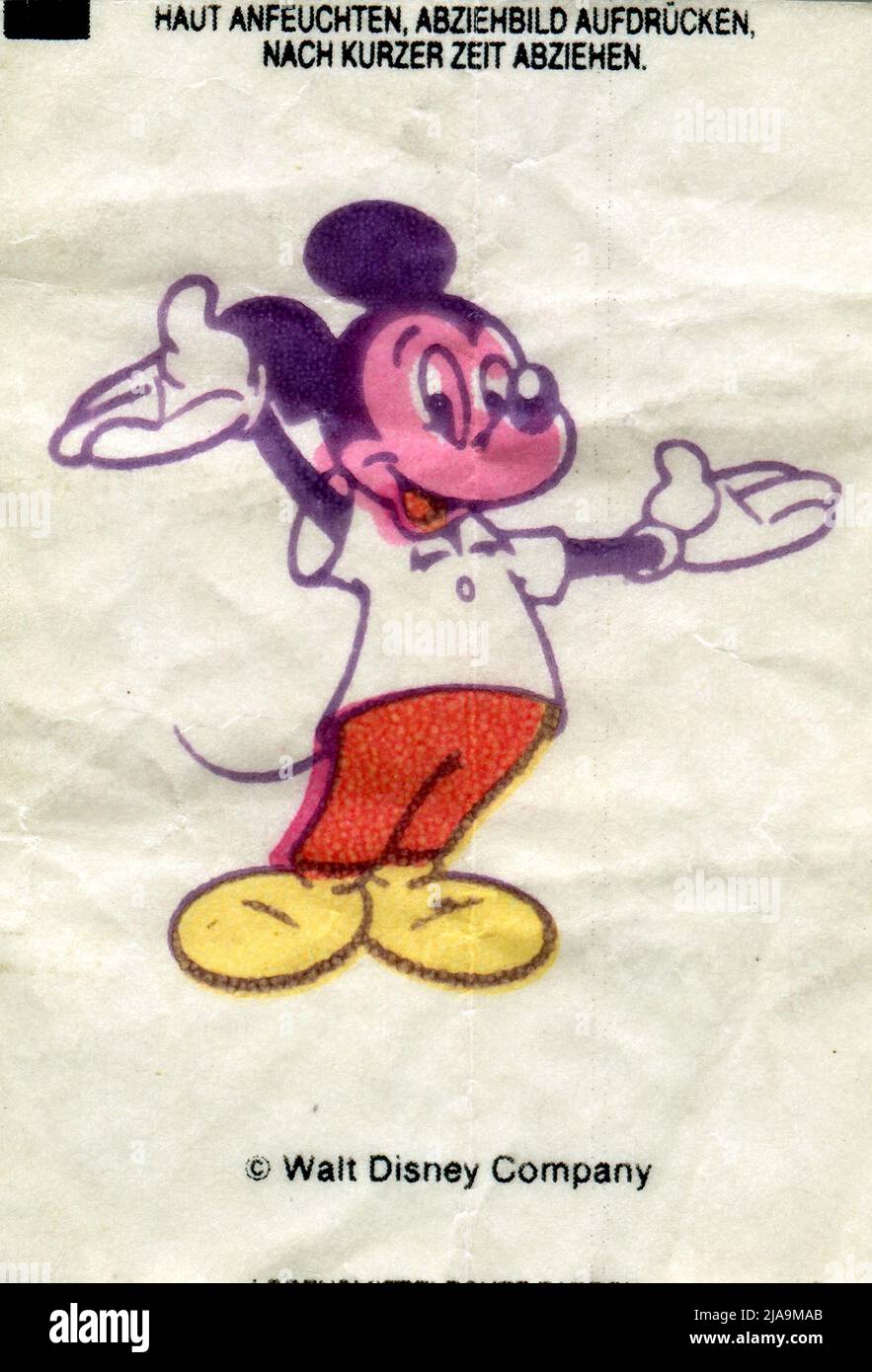 Germany chewing gum insert. Donald Duck. 1980s Stock Photo - Alamy
