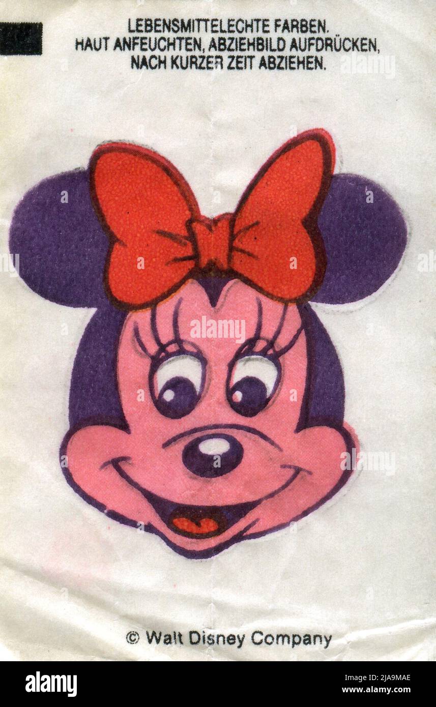Germany chewing gum insert. Donald Duck. 1980s Stock Photo - Alamy