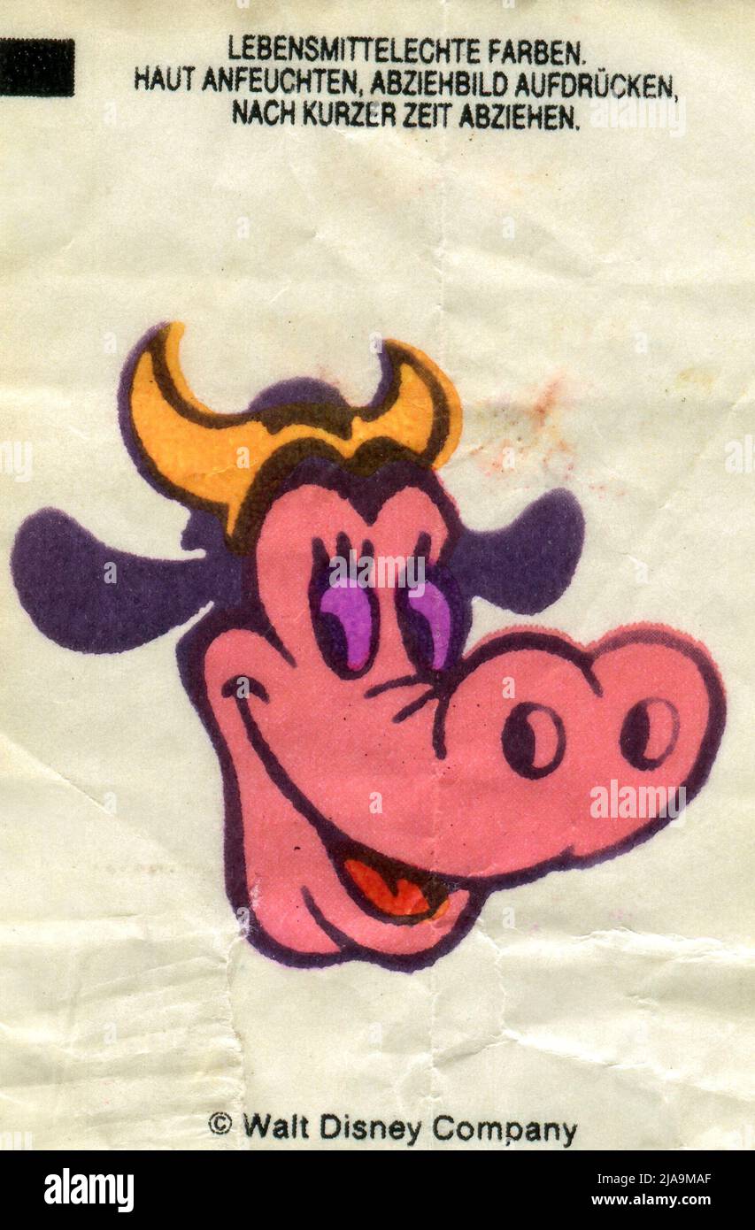 Germany chewing gum insert. Donald Duck. 1980s Stock Photo - Alamy