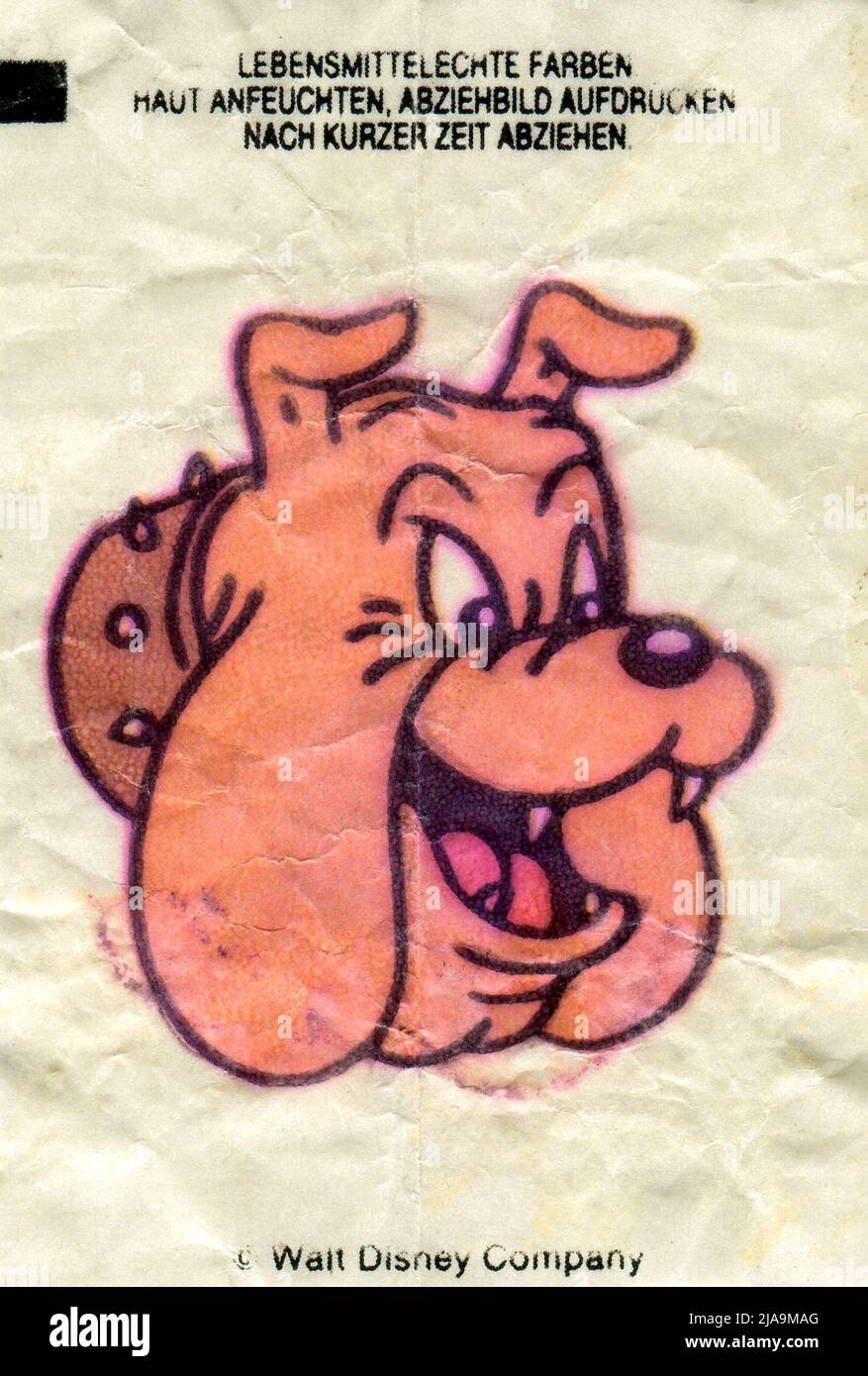 Germany chewing gum insert. Donald Duck. 1980s Stock Photo - Alamy