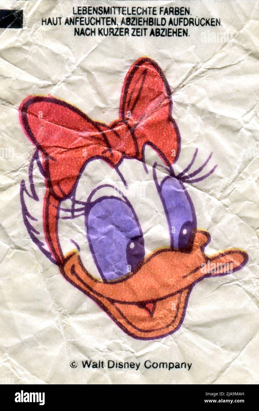 Germany chewing gum insert. Donald Duck. 1980s Stock Photo - Alamy