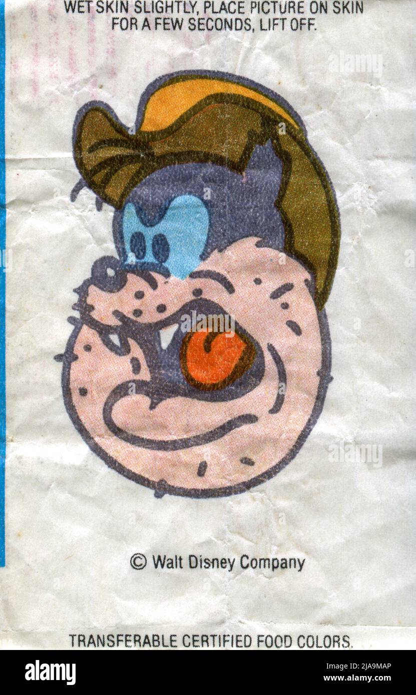Germany chewing gum insert. Donald Duck. 1980s Stock Photo - Alamy