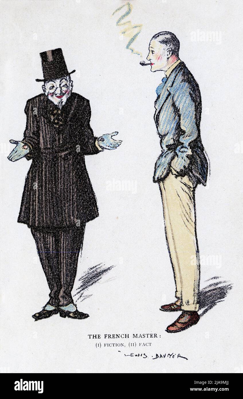 Pastel portrait entitled The French Master, showing (at left) the ...