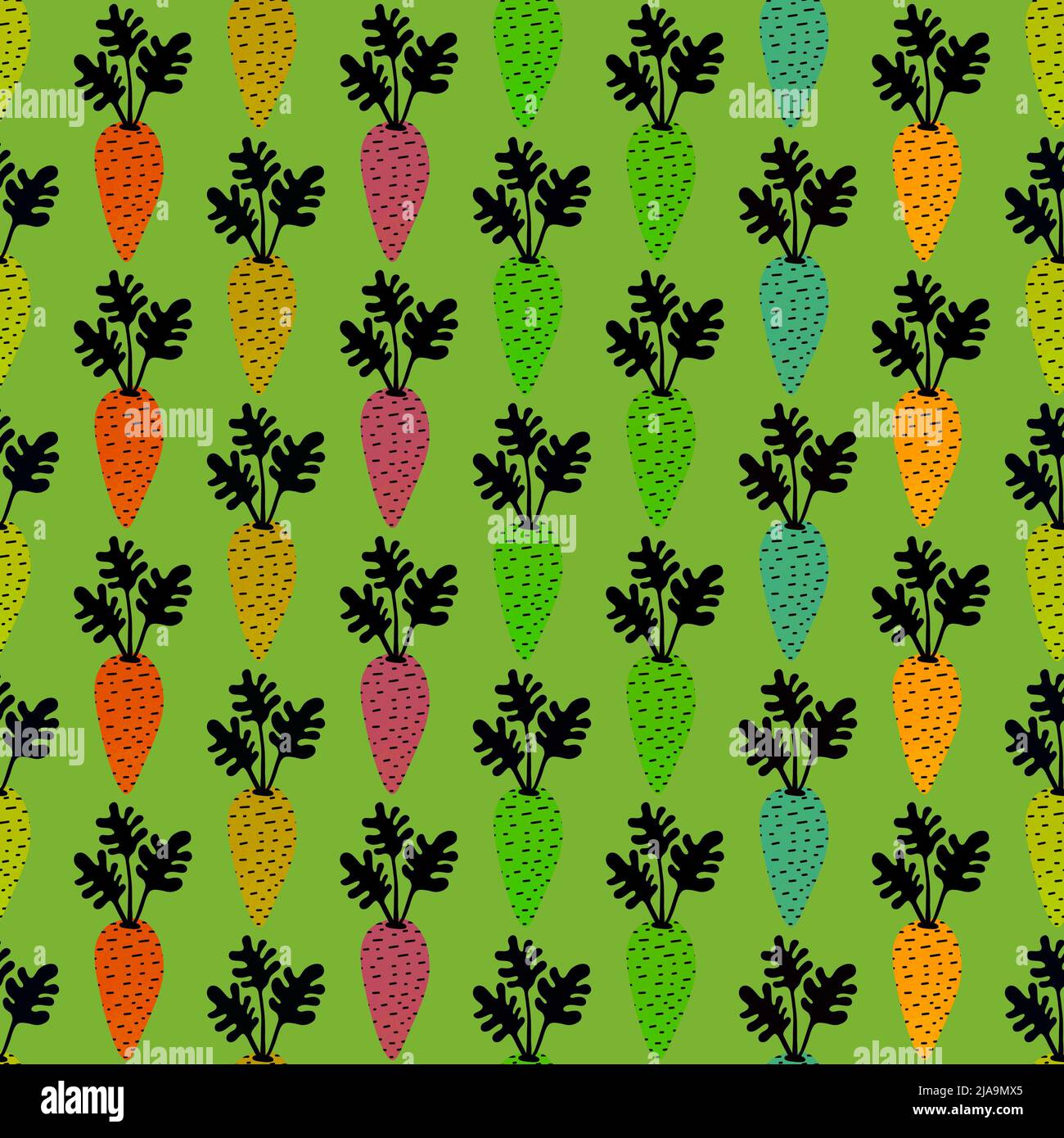 Vegetable seamless cartoon carrot pattern for wallpaper and fabrics and ...