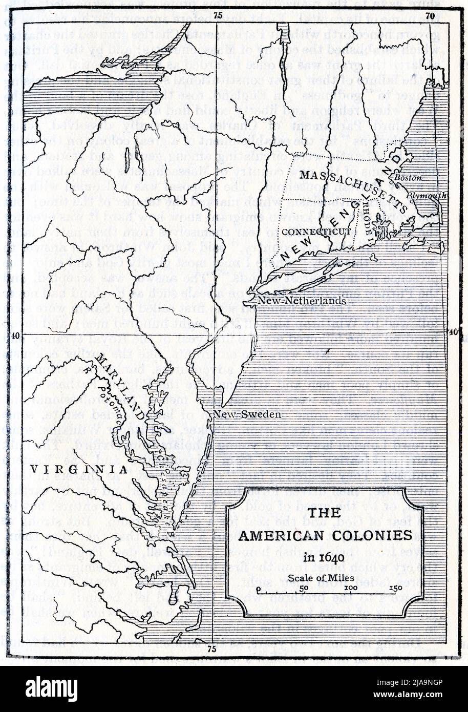 American colonies map hi-res stock photography and images - Alamy
