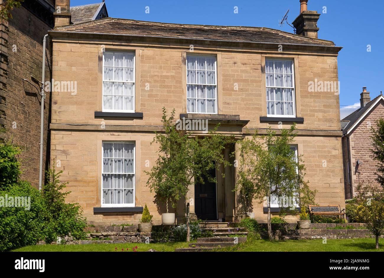 Traditional house front door example Stock Photo - Alamy