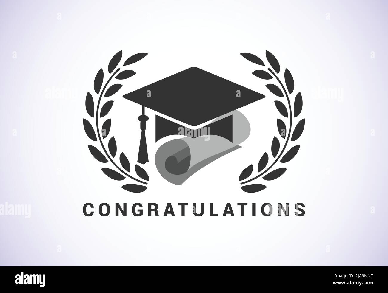 Graduation ceremony. Congratulations graduates design for stamps, logos ...
