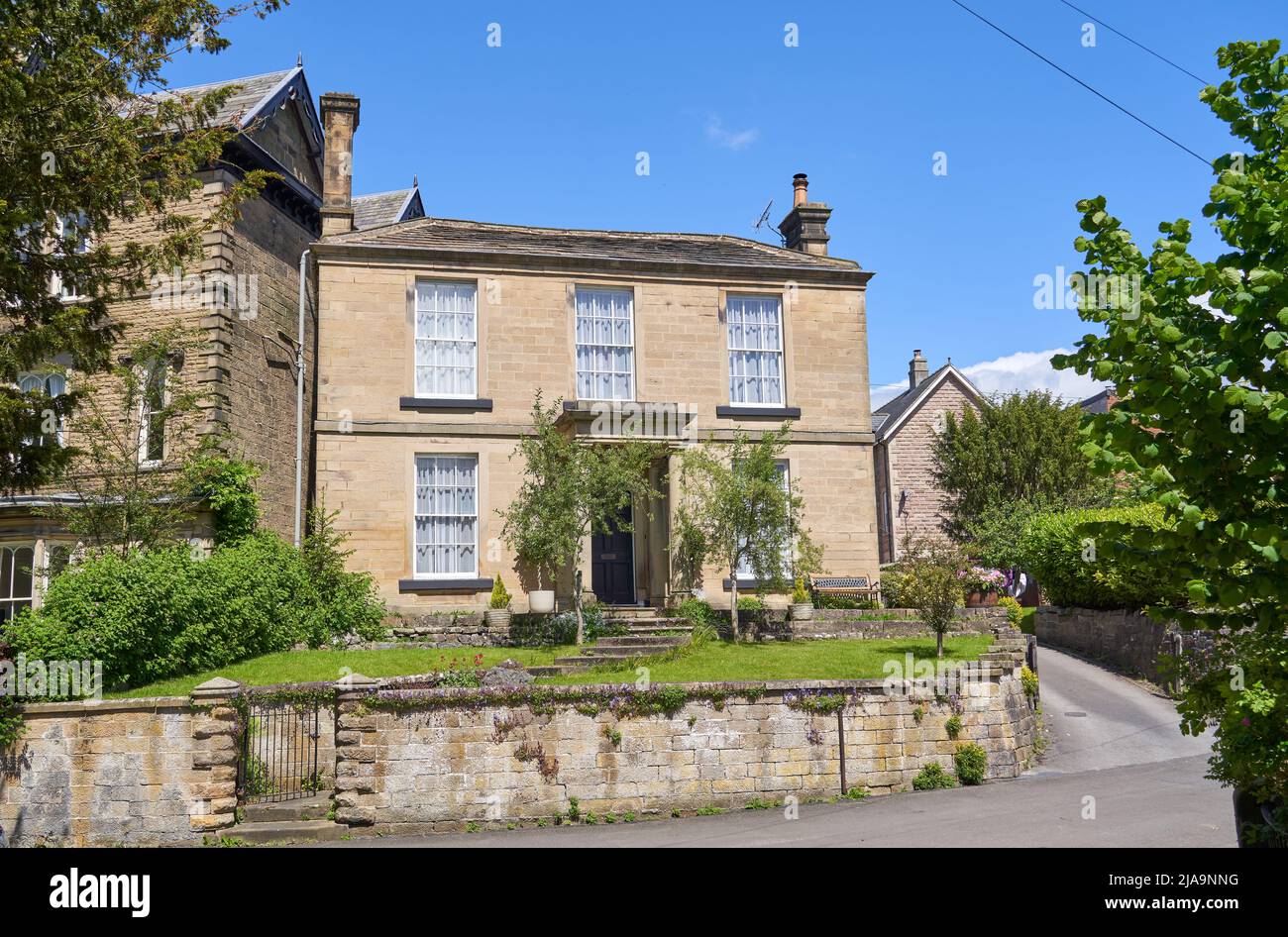 Traditional house front door example Stock Photo - Alamy