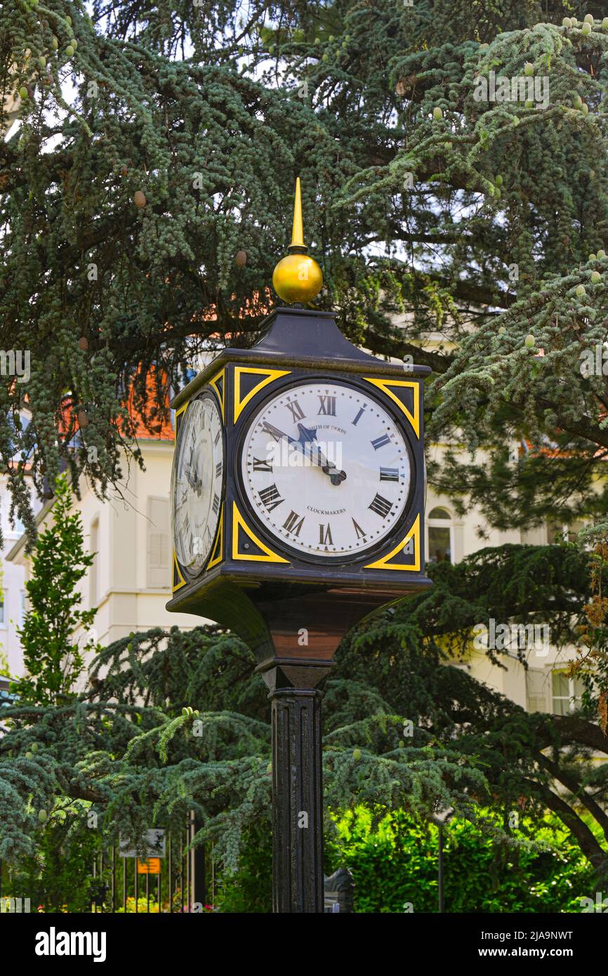 Old town clock, Lange Straße. Baden-Baden, Baden-Wuerttemberg, Germany ...