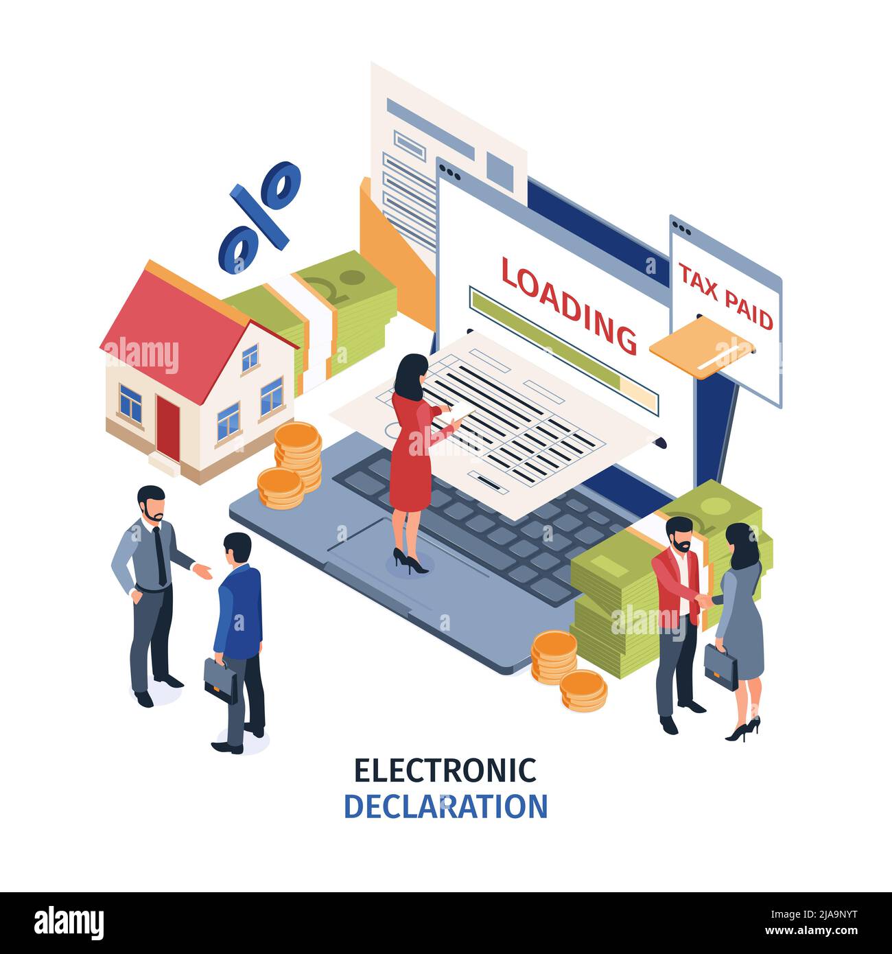 Electronic declaration Stock Vector Images - Alamy