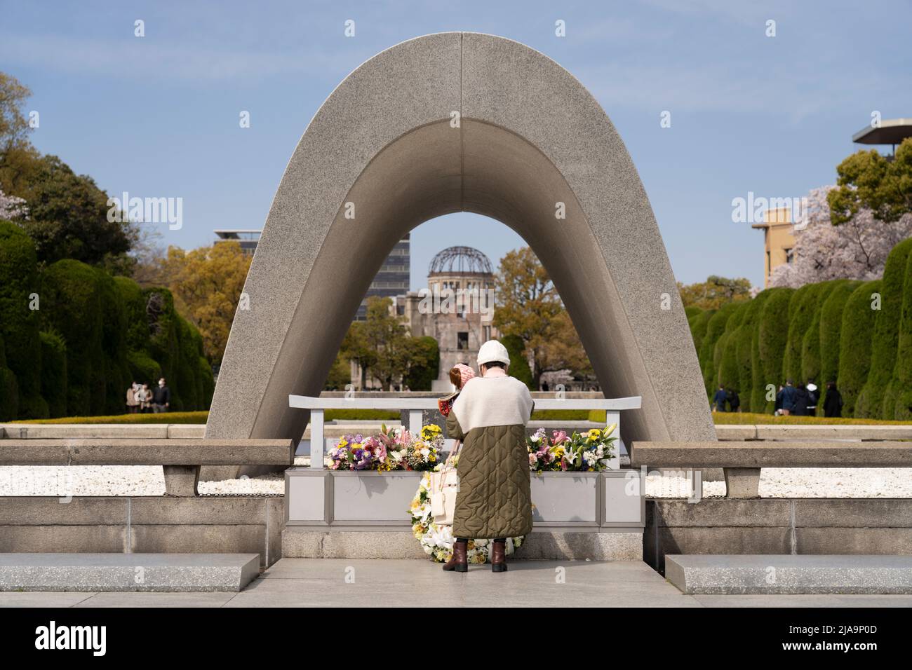 The Memorial Cenotaph in Peace Memorial Park, Hiroshima City, Western ...