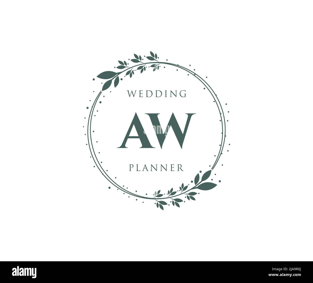 AW Initials letter Wedding monogram logos collection, hand drawn modern ...
