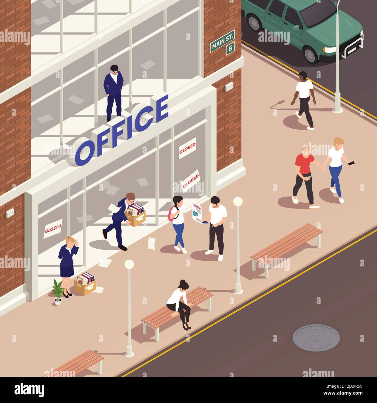 Lose of jobs Stock Vector Images - Alamy