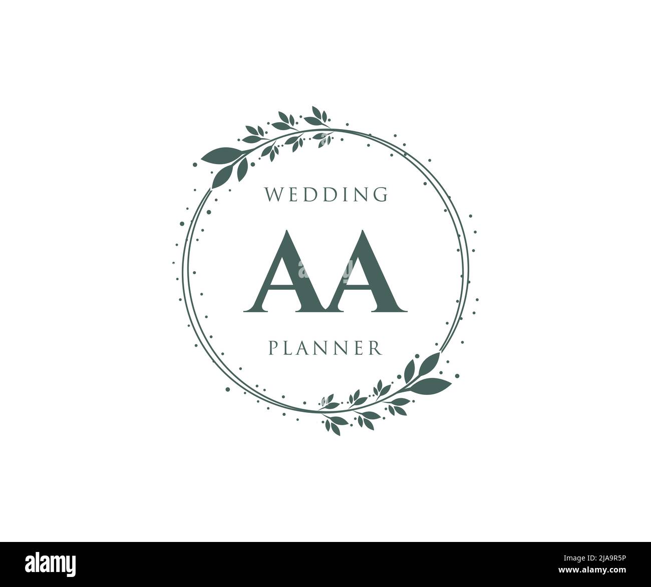 AA Initials letter Wedding monogram logos collection, hand drawn modern ...