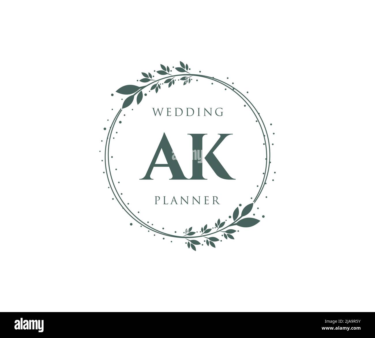 AK Initials letter Wedding monogram logos collection, hand drawn modern ...