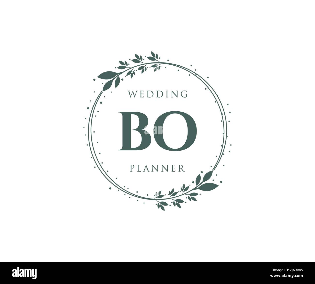 BO Initials letter Wedding monogram logos collection, hand drawn modern ...