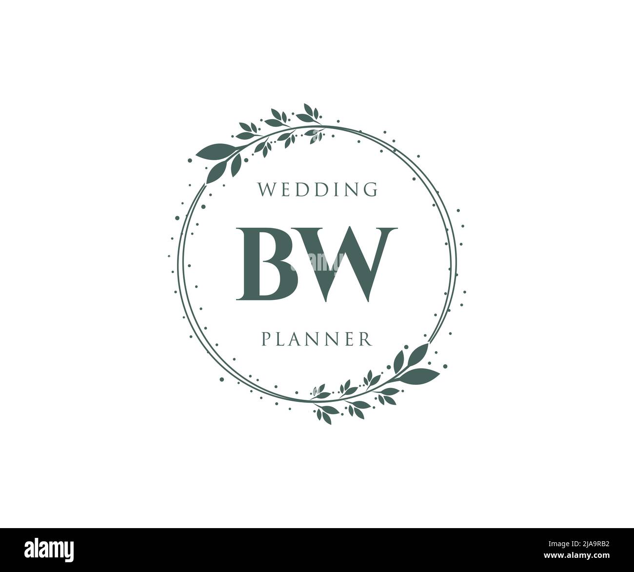 BW Initials letter Wedding monogram logos collection, hand drawn modern ...