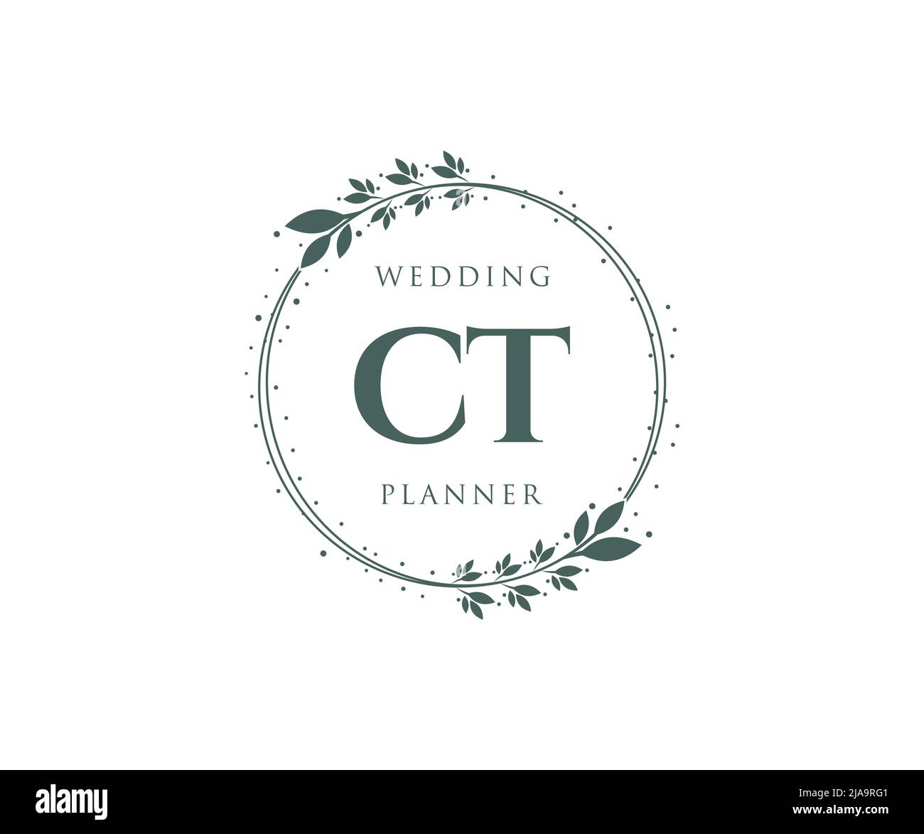 CT Initials letter Wedding monogram logos collection, hand drawn modern ...