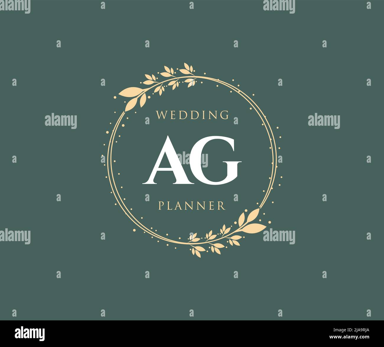 AG Initials letter Wedding monogram logos collection, hand drawn modern ...