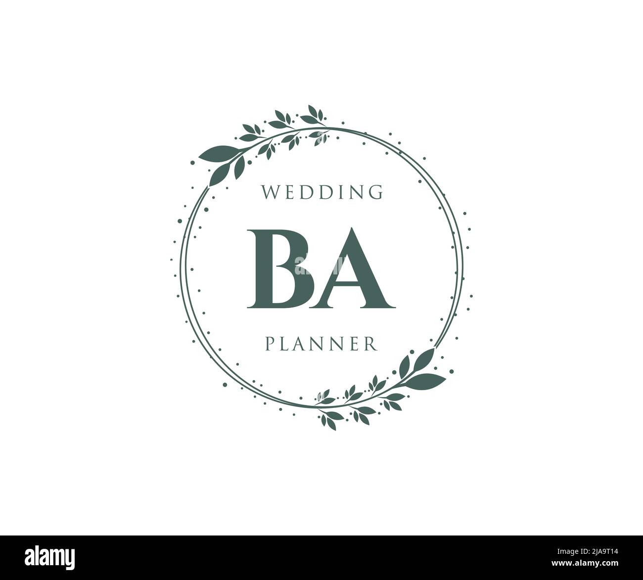 BA Initials letter Wedding monogram logos collection, hand drawn modern ...