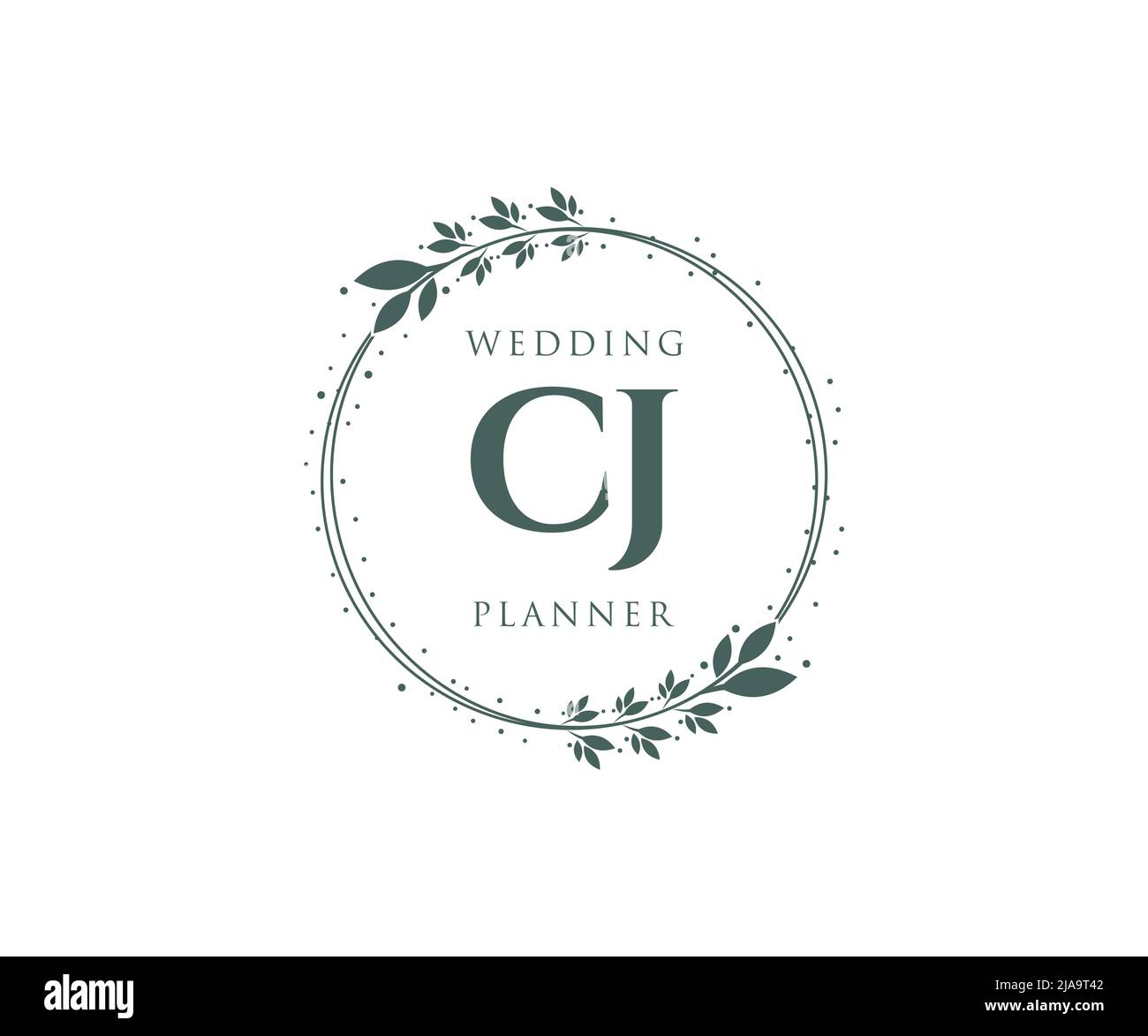 CJ Initials letter Wedding monogram logos collection, hand drawn modern ...